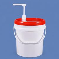China 30cc Plastic Bucket Dosing Pump for Spout Lid PP Pump Head with Cuttable PE Tube for Liquid Pails for sale