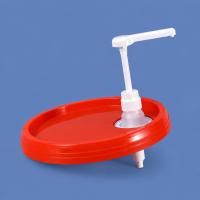 China 30cc Plastic Bucket Dosing Pump for Spout Lid PP Pump Head with Cuttable PE Tube for Liquid Pails for sale