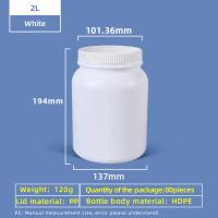 China HDPE Wide Mouth Round Plastic Bottle 2L-4L for Powder Granules Chemical Reagents and Organic Solvents Custom Logo for sale