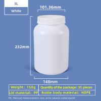 China HDPE Wide Mouth Round Plastic Bottle 2L-4L for Powder Granules Chemical Reagents and Organic Solvents Custom Logo for sale