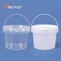 China 750ml Food Grade PP Plastic Bucket with Lid Handle Anti-theft Design Airtight Food Packaging for sale