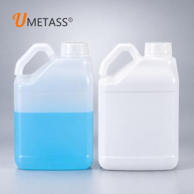 China 5L HDPE Plastic Jerry Can for Liquid  Packaging White Translucent Plastic F-Style Jug with Handle for sale