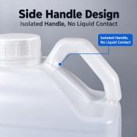 China 5L HDPE Plastic Jerry Can for Liquid  Packaging White Translucent Plastic F-Style Jug with Handle for sale