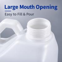 China 5L HDPE Plastic Jerry Can for Liquid  Packaging White Translucent Plastic F-Style Jug with Handle for sale