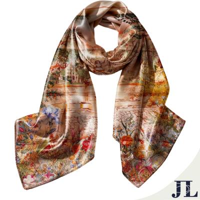 China 100 Mulberry Silk Scarf Ladies Silk Neckerchiefs For Spring And Autumn for sale