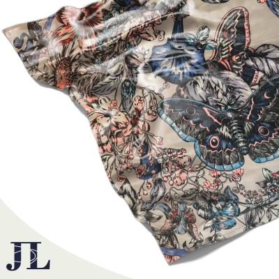 China Premium Mulberry Silk Shawl Digital Printed Custom Silk Scarf 180×90cm for sale