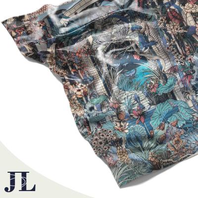 China Digital Printing Mulberry Silk Scarf Ladies Silk Scarf With Hand Rolled Hem for sale