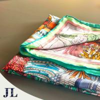 China 100% Cashmere Silk Scarf Women'S Acid Printing Scarf Silk Cashmere for sale