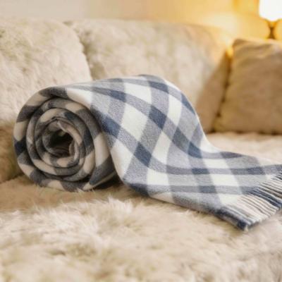 China Soft Tassel Plaid Long Winter Shawl Large Oversized Scarf Wrap For Women for sale