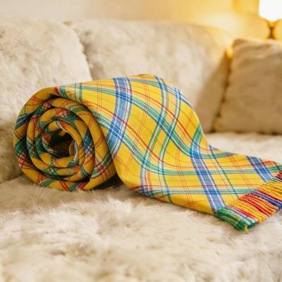 China Customize Soft Cozy Plaid Scarf Long Blanket Scarf Winter / Fall Shawls And Wraps for sale
