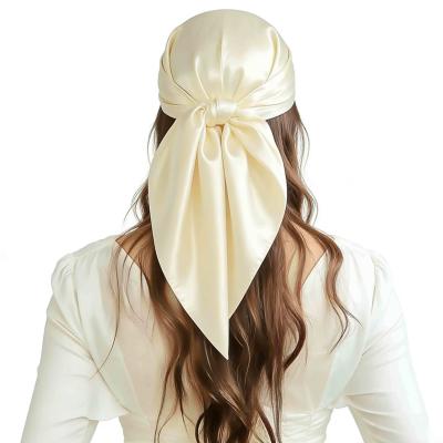 China 22''X22'' Soft Silk Bandanas Women And Men Silk Handkerchief For Hair for sale