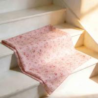 China Customized Silk Scarves 180×90cm Pink Printed Scarf With Hand Rolled Hem for sale