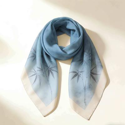 China Premium Luxury Silk Scarf Customizable 27.5×27.5In Square Satin Head Scarf for sale