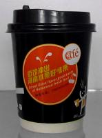 China Slipproof Double Wall Disposable Paper Cups 8oz 12oz 16oz Corrugated Outside for sale