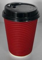 China Double Wall Disposable Paper Cups 8oz 12oz 16oz Anti Slip Hot Drink with Lids for sale