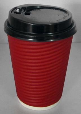 China Double Wall Disposable Paper Cups 8oz 12oz 16oz Anti Slip Hot Drink with Lids for sale