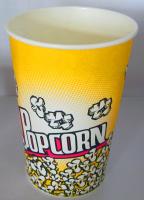 China 32oz -85oz Disposable Paper Popcorn Buckets With Single Side PE Coated for sale