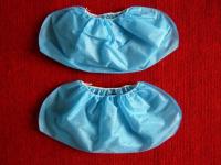 China Blue Disposable Shoe Covers CPE Coating Polypropylene Spunbond Non Woven Fabric for sale