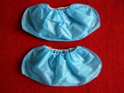 China Blue Disposable Shoe Covers CPE Coating Polypropylene Spunbond Non Woven Fabric for sale