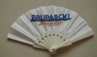 China 12cm Promotional Plastic Hand Fan with Paper or Fabric Custom Logo Printing for Events for sale