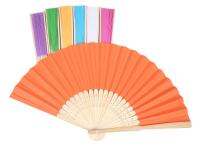 China Promotion Paper Folding Fan with Natural Bamboo Frame 23cm 25cm Custom Printing for sale