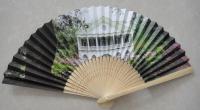 China Custom Paper Fan with Bamboo Ribs 21cm 25cm for Promotional Gifts for sale
