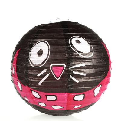 China 8 Inch Printed Hanging Paper Lanterns / Decorative Hanging Lanterns for sale
