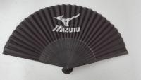 China 21cm Dyed Bamboo Hand Fans / Foldable Fan With Print Silk Fabric for sale