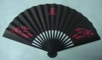 China Dyed Bamboo Hand Fan 21cm Paper or Fabric for Wedding Decoration Promotion for sale