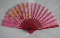 China Dyed Bamboo Hand Fan 21cm Paper or Fabric for Wedding Decoration Promotion for sale