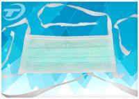 China Disposable 2 Ply Tie-On Face Mask 17.5x9.5cm Non-Woven Fabric CE ISO Certified for sale