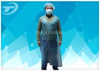 China Blue Color Disposable Polythene Aprons 69 X 107 Cm Waterproof for sale