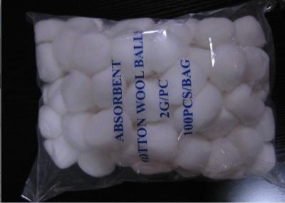 China Medical Absorbent Cotton Wool Ball 0.2g to 2g CE ISO13485 100% Cotton for sale
