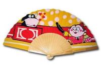 China spainish fan with different materials ,  can print buyers'  logo or design for sale