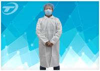 China Disposable Microporous Medical Lab Coat 45gsm Waterproof Breathable Surgical Scrub Suit CE for sale