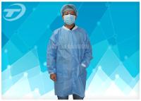 China OEM SMS Disposable Visitor Coats Press Studs Or  Fastening for sale