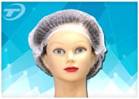 China Disposable Nonwoven MOB Cap 21 Inch Single or Double Elastic White Blue Green for sale