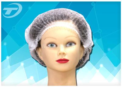 China Disposable Nonwoven MOB Cap 21 Inch Single or Double Elastic White Blue Green for sale