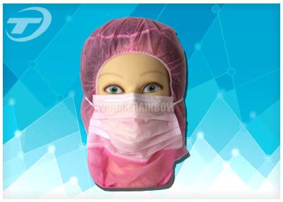 China Disposable Nonwoven Astronaut Cap with 3ply Face Mask 20gsm Free Size CE ISO for sale