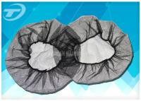 China Black Nylon Disposable Hairnet 48cm Breathable Snood CE ISO Certified Elastic Edge Head Cap for sale