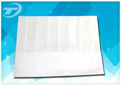 China Disposable Nonwoven Chef Caps Flat Top Adjustable Size 50gsm White Black for sale