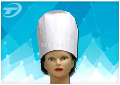 China Disposable Chef Caps 18-24 Inch Breathable Nonwoven Head Caps for Food Industry for sale