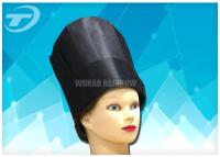 China Disposable Nonwoven Chef Caps Adjustable 28cm Base 9-12 Inch Height White Black for sale