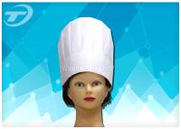 China Disposable Nonwoven Chef Hat White Waterproof Dustproof CE Certified 12 Inch Adjustable for sale