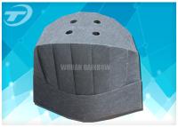 China Disposable Nonwoven Chef Caps Adjustable 28cm Base 9-12 Inch Height White Black for sale