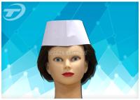 China Disposable 80gsm Paper Forage Cap Adjustable Size Dustproof Anti Oil White for sale