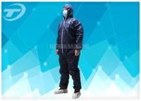China Waterresistance Elastic Cuffs Disposable Coverall Suit PE Coated PP Fabric for sale