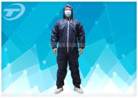 China Disposable Non Woven Coverall Chemical Resistant with Hood S to 5XL Blue for sale