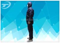 China Disposable Non Woven Coverall Chemical Resistant with Hood S to 5XL Blue for sale