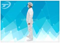 China Disposable CPE Coverall Suit Waterproof Breathable Isolation Gown with Knitted Cuff CE Certified 100pcs per Case for sale